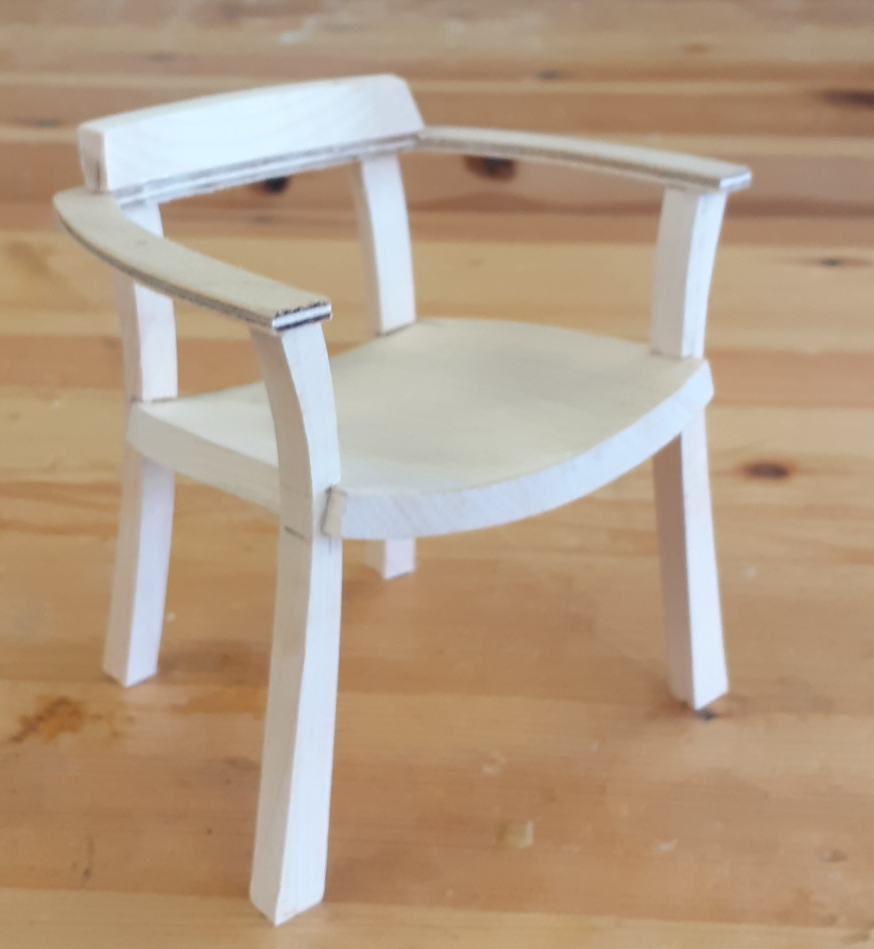 New low back chair, sketch model | Mark Ripley – Furniture Maker